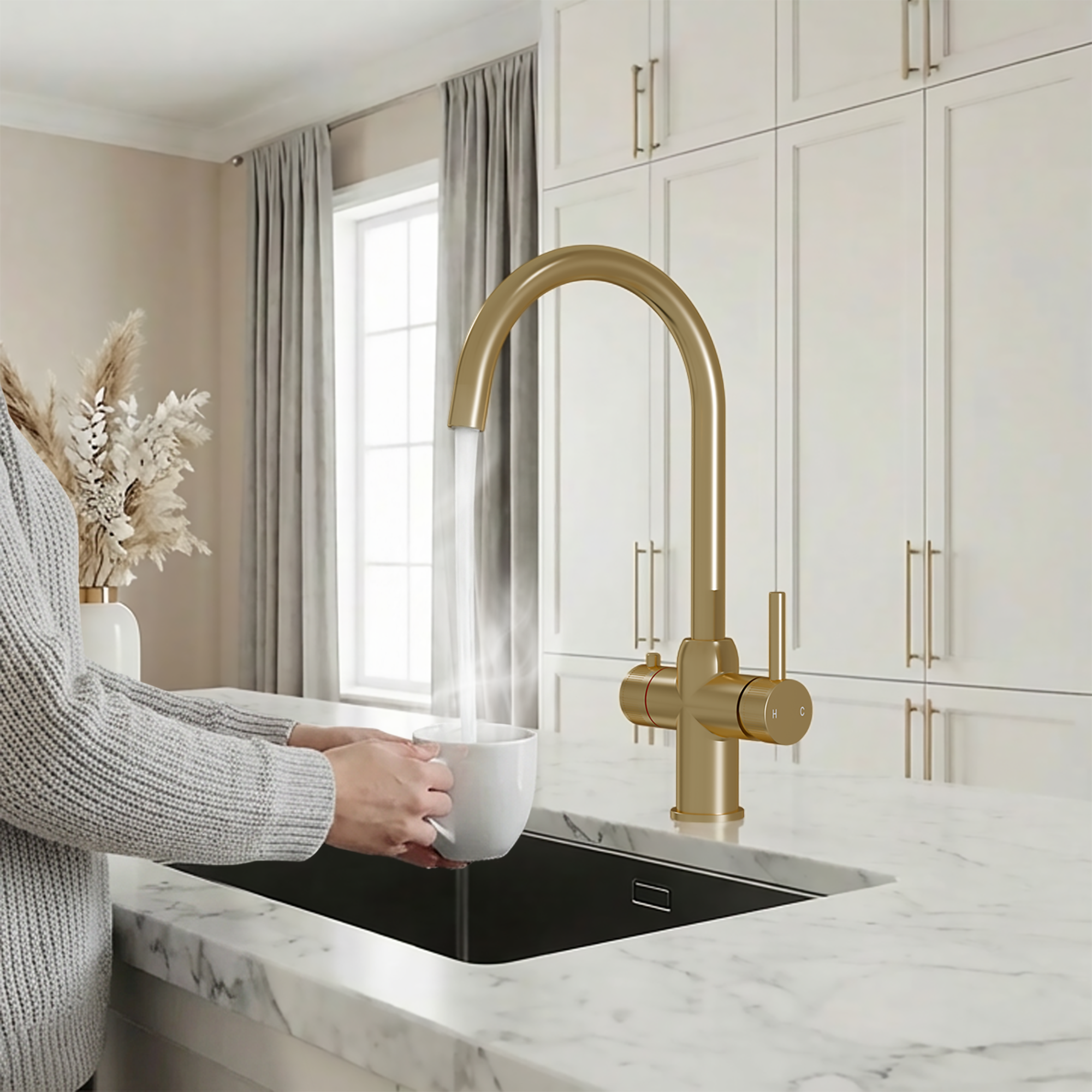Swan-Neck Boiling Water Taps: 3-in-1 & 4-in-1 Taps | Verana