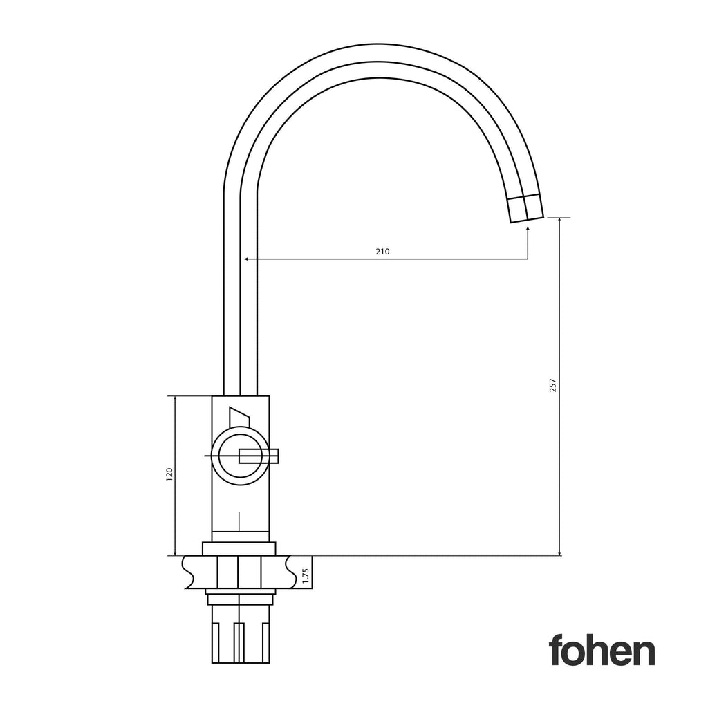 Fohen Flagro Matt Black Boiling Water Tap – Verana