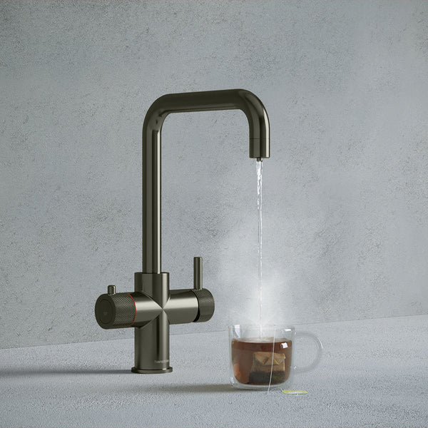 Hanstrom 3-in-1 Square Touch Boiling Tap - Gunmetal Grey