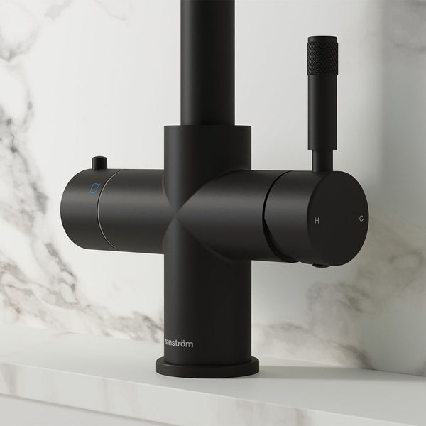 Hanstrom 4-in-1 Square Boiling Water Tap - Matt Black